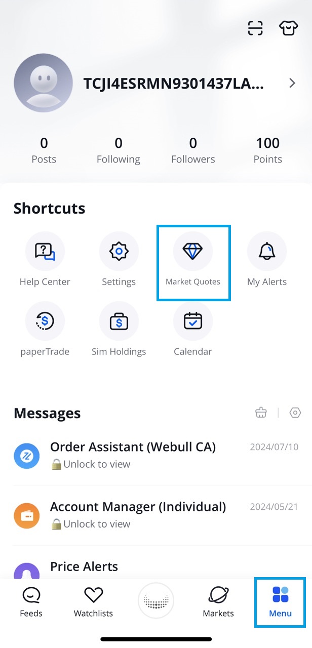 How can I get advanced market quote? - Webull.ca